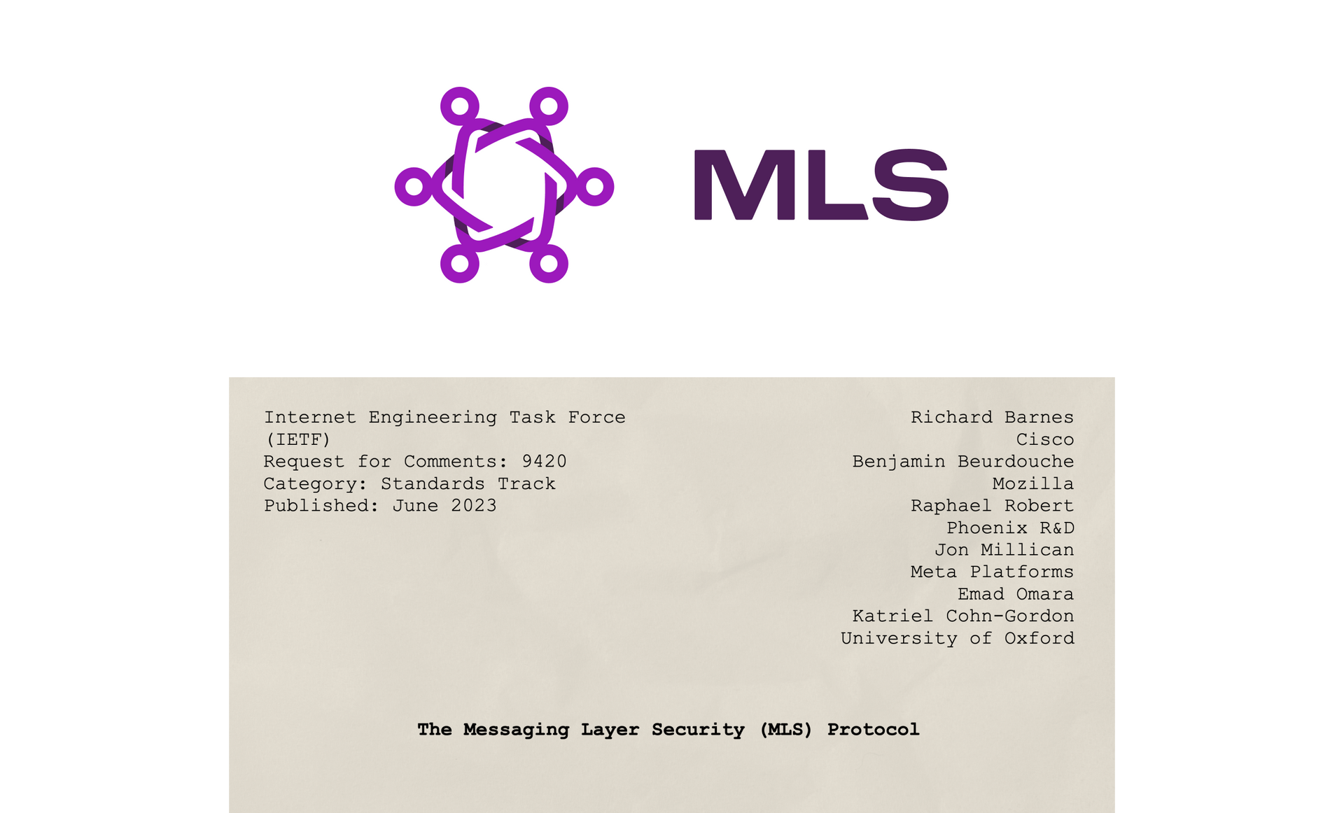 Rfc 9420 Aka Messaging Layer Security Mls An Overview 